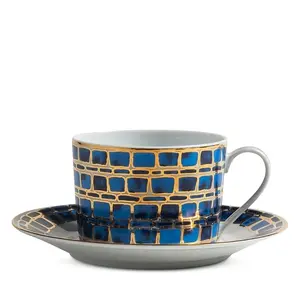 TANIA BULHOES Tea Cup And Saucer Jade - Blue