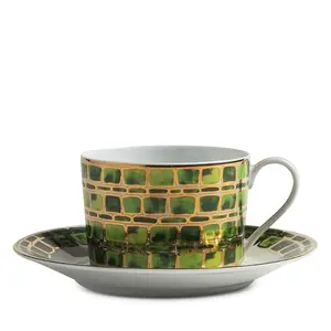 TANIA BULHOES Tea Cup And Saucer Jade - Green