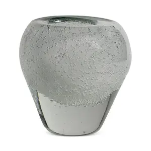 TANIA BULHOES Glass Vase In Stellato - White