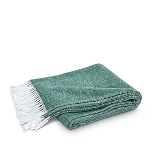 MATOUK Pezzo Fringe Throw Blanket Jade