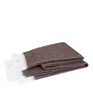 MATOUK Pezzo Fringe Throw Blanket Sable