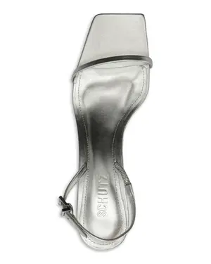 Schutz Judith Slingback Sandals - Silver