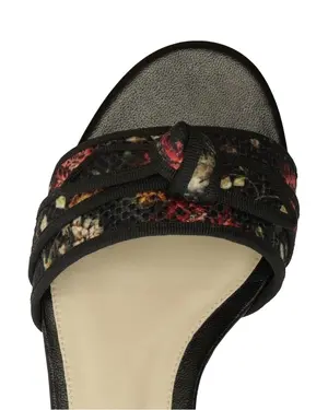 ALEXANDRE BIRMAN Grossgrain Bow Slides - Black