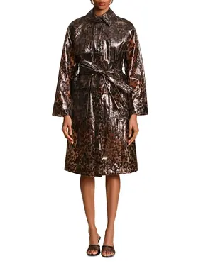Avec Les Filles Belted Rain Coat