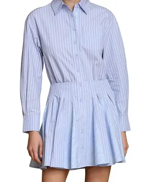 Avec Les Filles Button Front Shirt Dress
