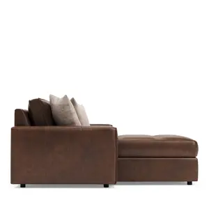 BERNHARDT Mulholland Leather Sectional By - - - Beige