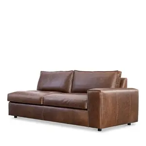 BERNHARDT Mulholland Leather Sectional By - - - Beige
