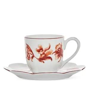 TANIA BULHOES Espresso Cup And Saucer Rouge De Fer - Red