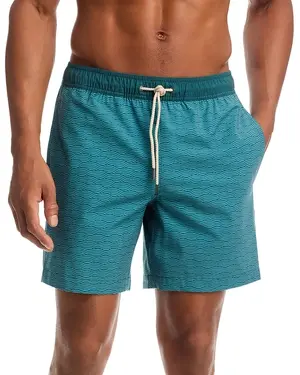 FAIR HARBOR Swim Trunks - Green Waves