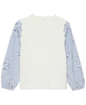 Mint Velvet Cotton Blend Striped Layered Sweater