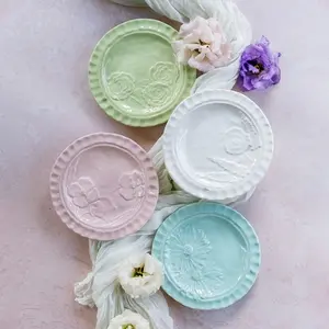 VIETRI Pietra Fiori Canape Plate - Pink