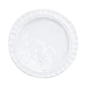 VIETRI Pietra Fiori Canape Plate - White