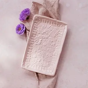 VIETRI Pietra Fiori Rectangular Platter