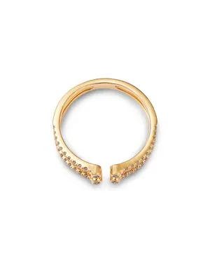 MOON & MEADOW 14k Yellow Lab Grown Diamond Stack Cuff Ring