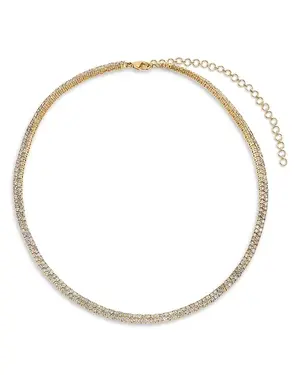 Bloomingdale'S Luxe Collection Diamond Double Row Choker Tennis Necklace - Gold