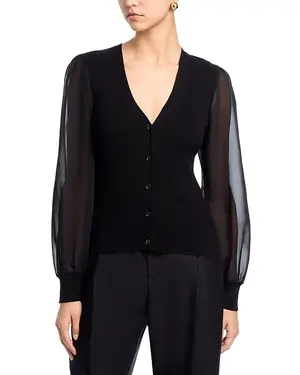 SIX FIFTY Mixed Media Top - Black