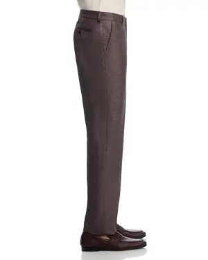 Vince Wool, Silk & Linen Melange Suit Pants - Light Brown