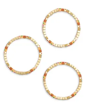 ROXANNE ASSOULIN Set Of Three Beaded Bracelets - Natural