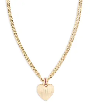 ROXANNE ASSOULIN Mini Florentine Pendant Necklace - Heart