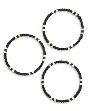 ROXANNE ASSOULIN Eclipse Bracelet Stack, Set Of 3 - Midnight