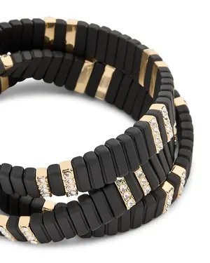 ROXANNE ASSOULIN Eclipse Bracelet Stack, Set Of 3 - Midnight