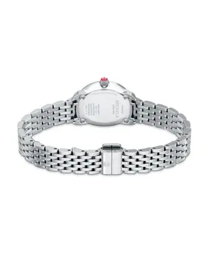 Michele Serein Oval Diamond Stainless Steel Watch - Mop/silver
