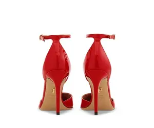 FERRAGAMO Leather Stiletto Pumps - Flame Red
