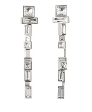 LANVIN Rythmique Long Dangle Earrings - Silver