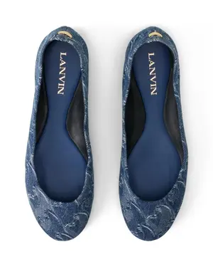 LANVIN Lunar Year Ballerina Flat In Denim - Blue