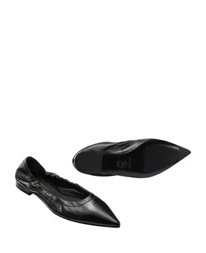 MARGAUX LONNBERG The Roma Flats - Black Crinkle Patent