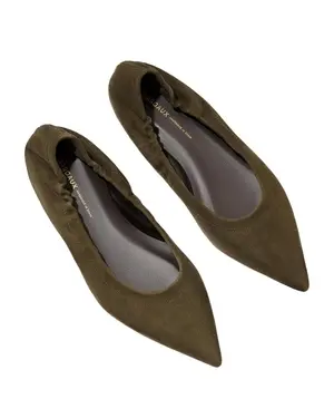 MARGAUX The Roma Flats - Moss Suede
