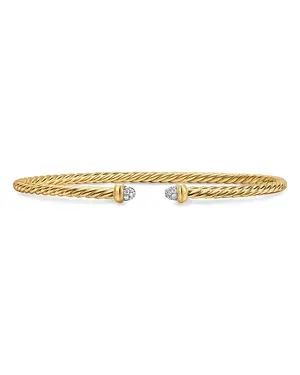 David Yurman Micro Cablespira Flex Bracelet - Gold