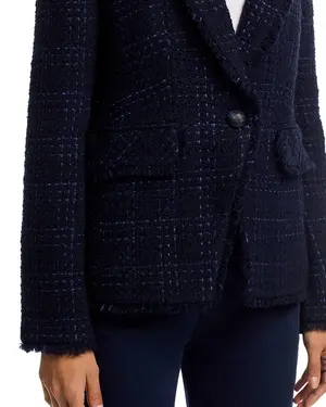 Veronica Beard Cutaway Dickey Jacket - Navy