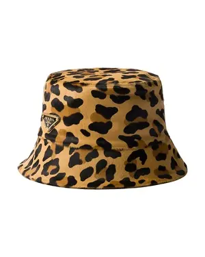 Prada Printed Leather Bucket Hat
