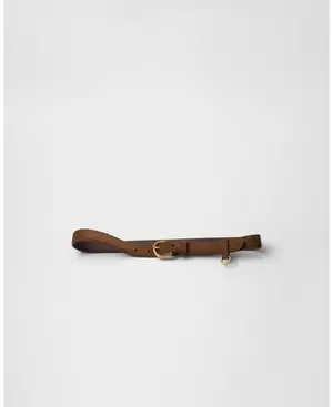 Prada Suede Belt - Brown