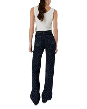 Gerard Darel Anna High Rise Flared Jeans - Blue