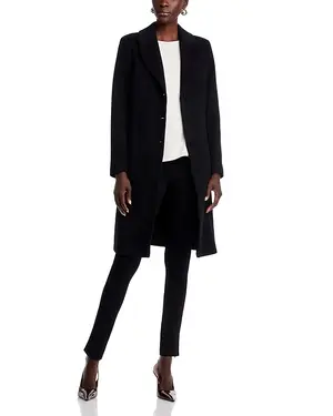 Chiara Boni La Petite Robe Belted Wool Blend Coat