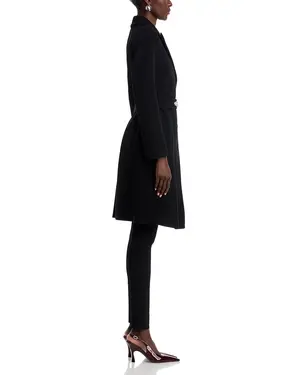 Chiara Boni La Petite Robe Belted Wool Blend Coat