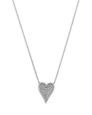 Bloomingdale'S Diamond Heart Pendant Necklace - White