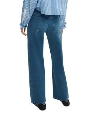 Rag & Bone Saige Mid Rise Straight Leg Ankle Jeans