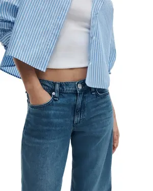 Rag & Bone Saige Mid Rise Straight Leg Ankle Jeans
