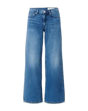 Rag & Bone Saige Mid Rise Straight Leg Ankle Jeans