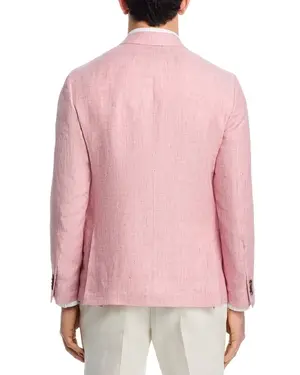 Bloomingdale'S Linen Melange Regular Fit Jacket - Coral