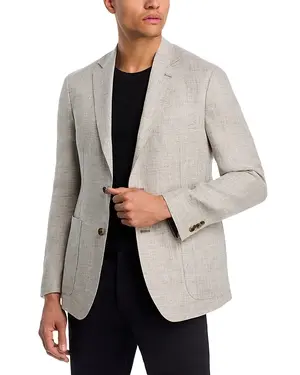 Bloomingdale'S Linen Melange Regular Fit Jacket - Oatmeal