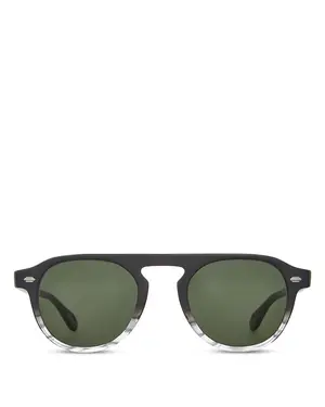 Garrett Leight Harding Navigator Round Sunglasses