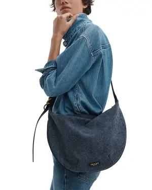 Rag & Bone Mercer Medium Canvas Hobo Bag - Midnight