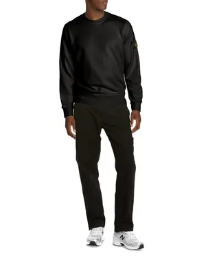 Stone Island Cotton Crew Neck Sweatshirt - Black