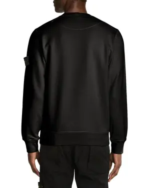 Stone Island Cotton Crew Neck Sweatshirt - Black