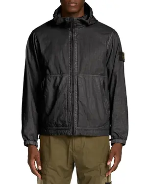Stone Island Capospalla Zip Hooded Jacket - Black