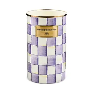 MACKENZIE-CHILDS Check Utensil Holder - Violet
